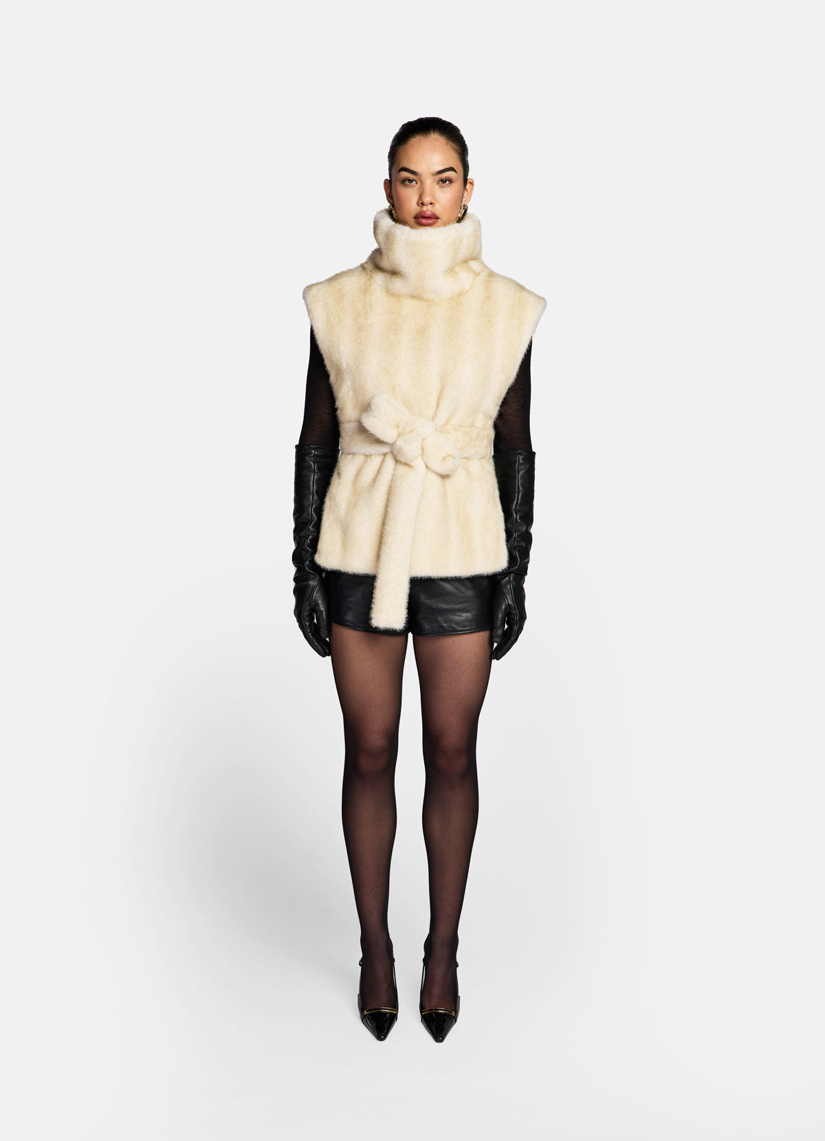 Cream Vintage Faux Fur Vest – de Savary International