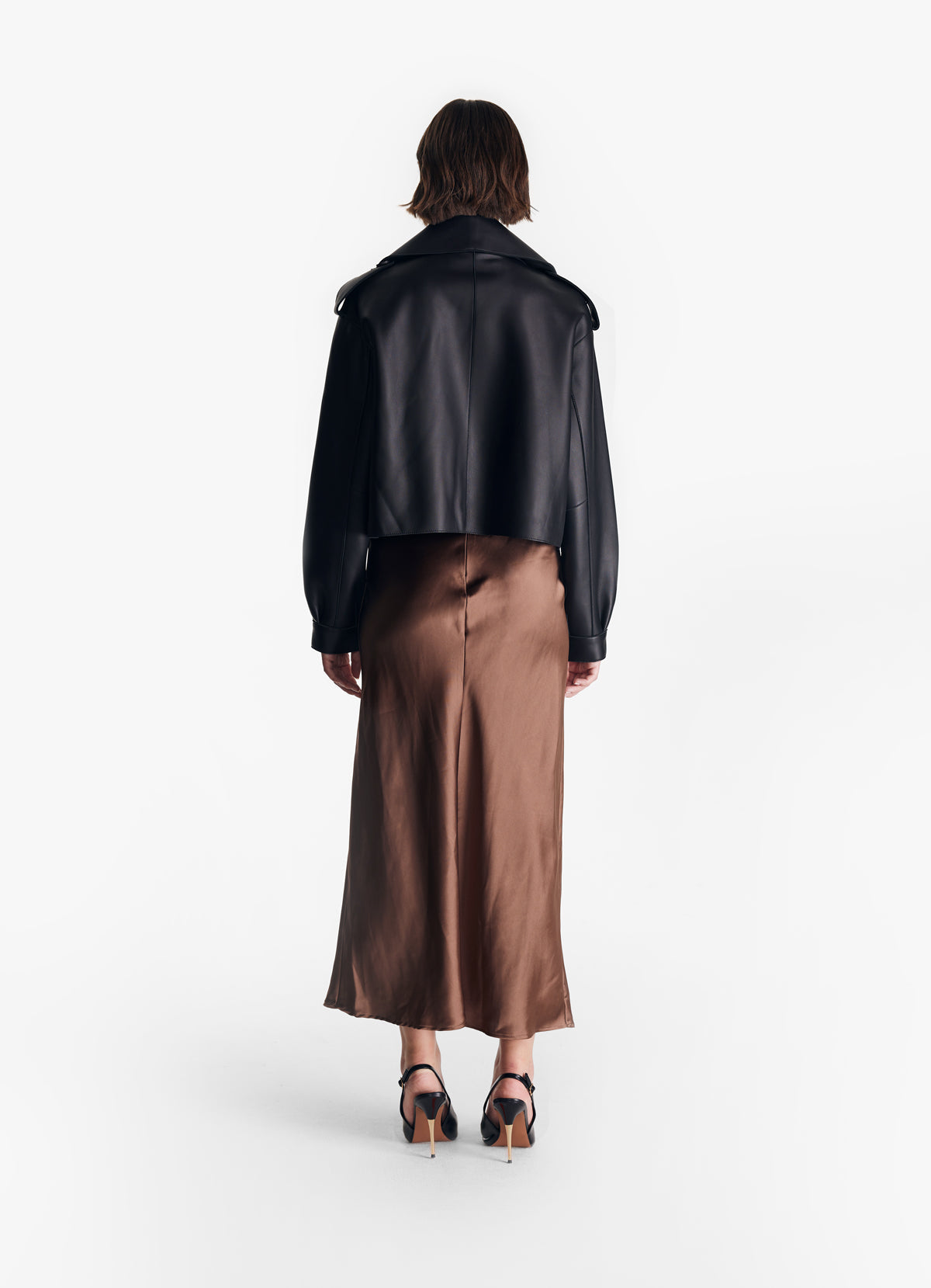 Black Oversized Leather Jacket – de Savary London